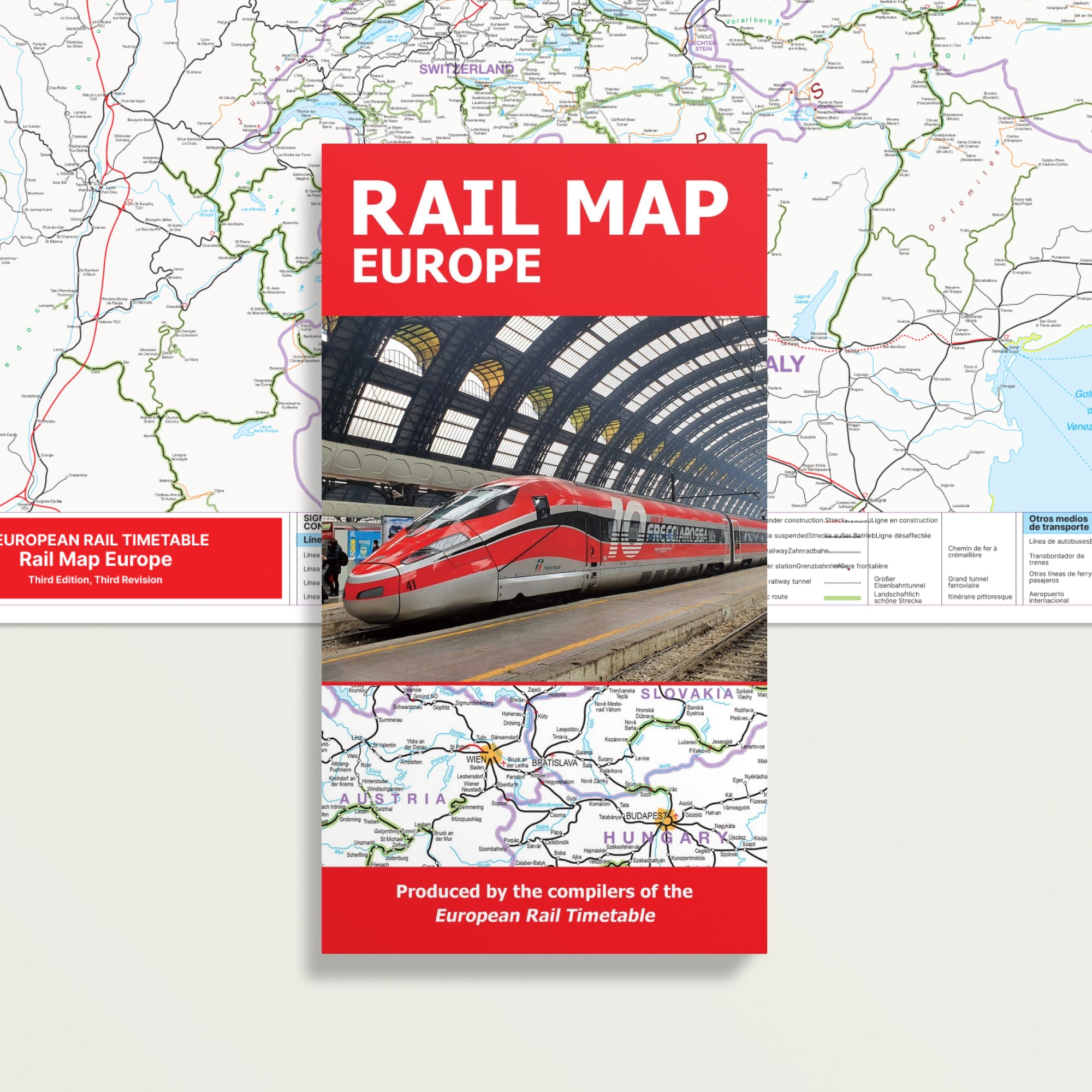 Rail Map Europe – Folded Print